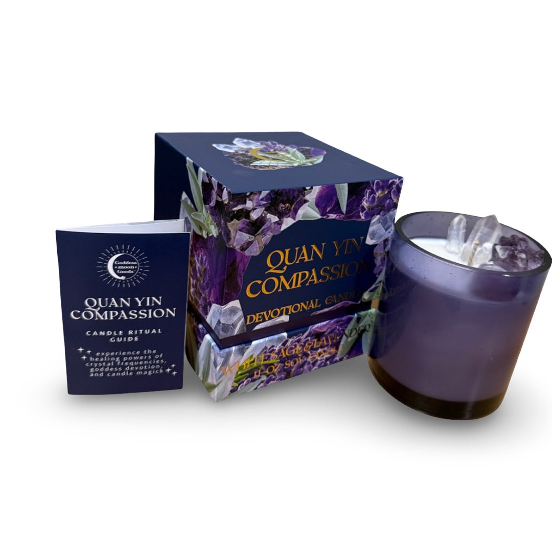 Quan Yin Compassion Devotional Candle – GODDESS MOON GOODS